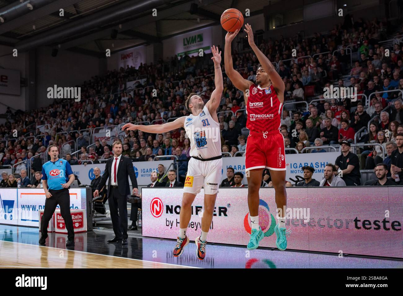 Bamberg, Germany. 01st Feb, 2025. Basketball, Bundesliga, Main Round ...
