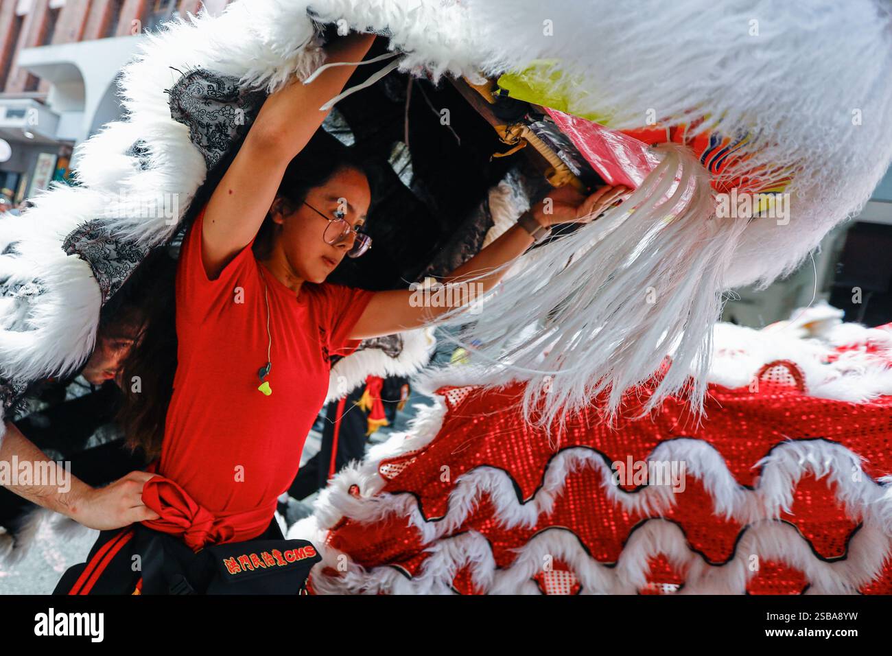 Melbourne, Australia. 02nd Feb, 2025. A young woman performer in a ...