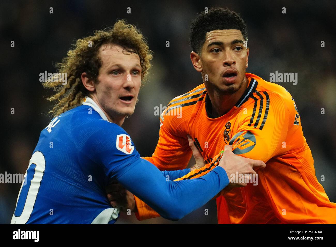 Barcelona, Spain. 02nd Feb, 2025. Jude Bellingham of Real Madrid and ...