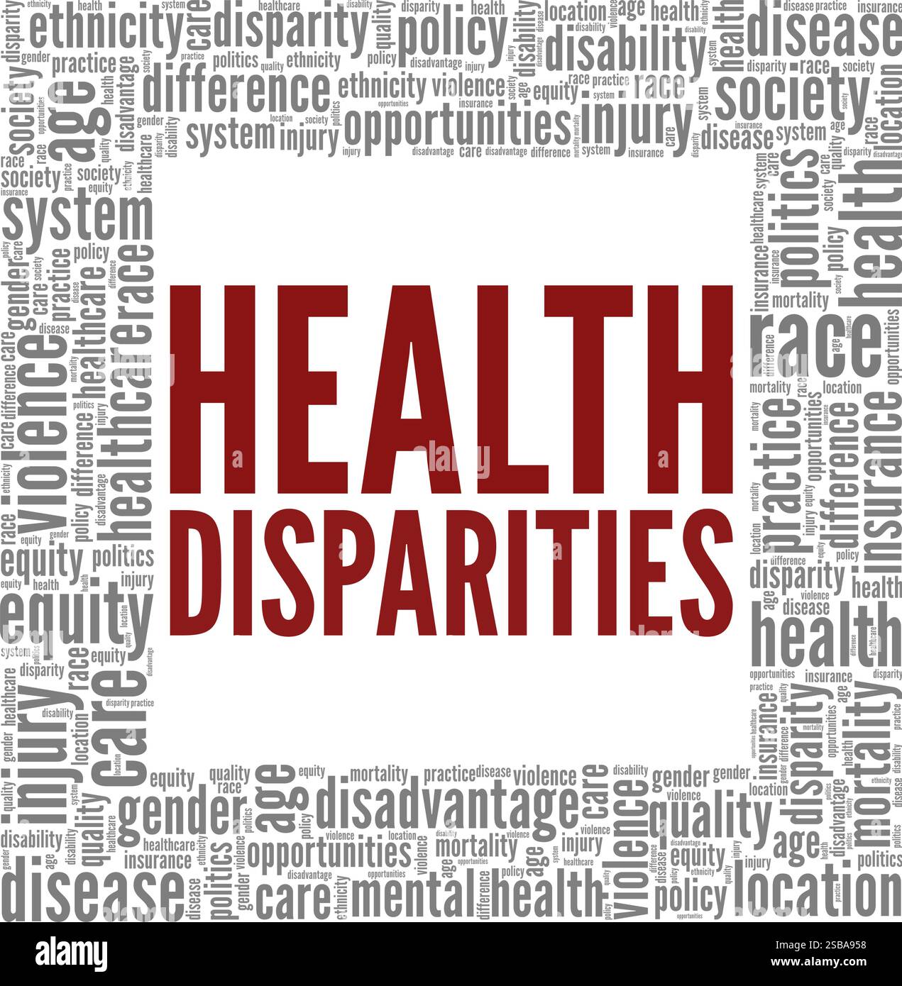 Health Disparities conceptual vector illustration word cloud isolated ...