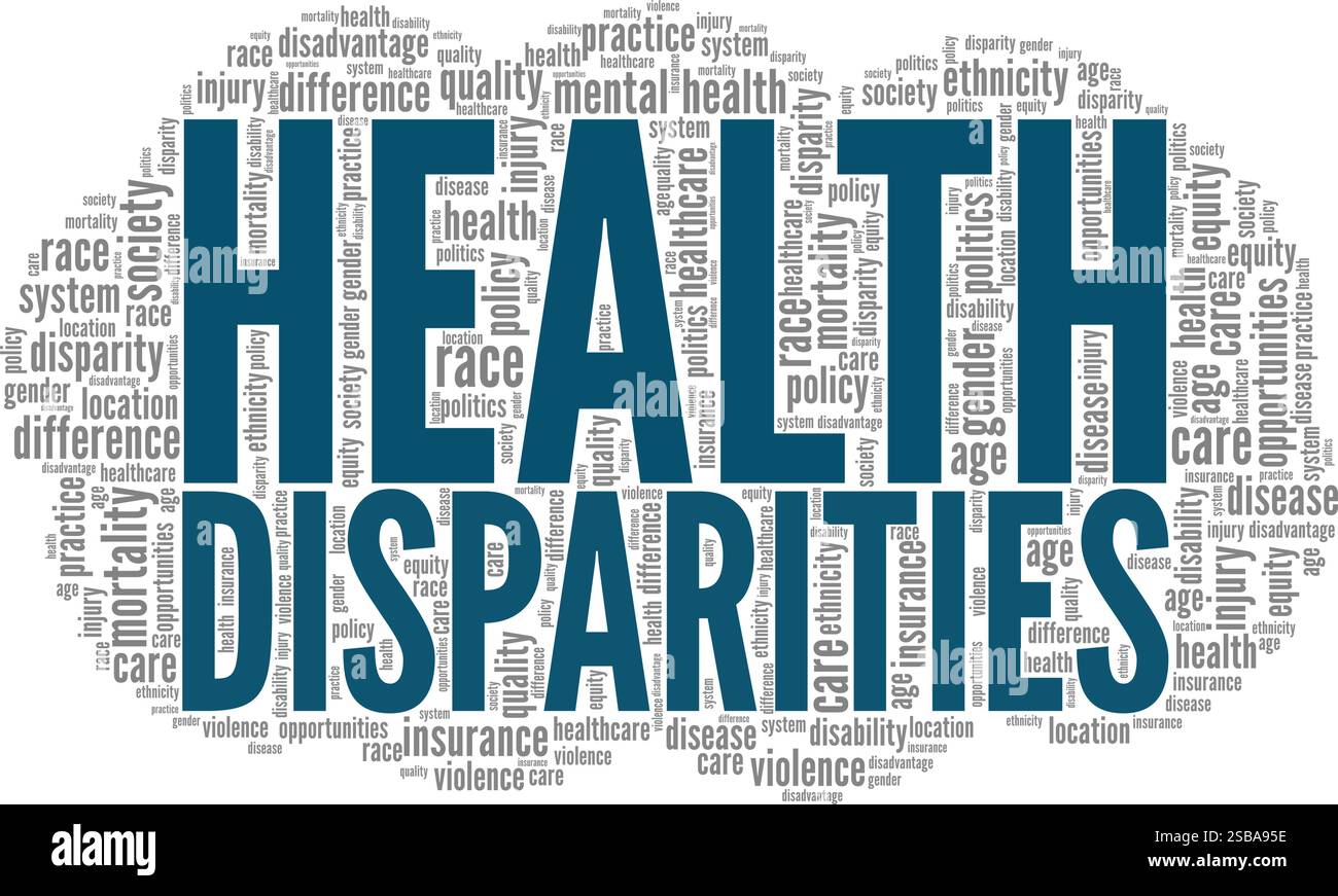 Health Disparities conceptual vector illustration word cloud isolated ...