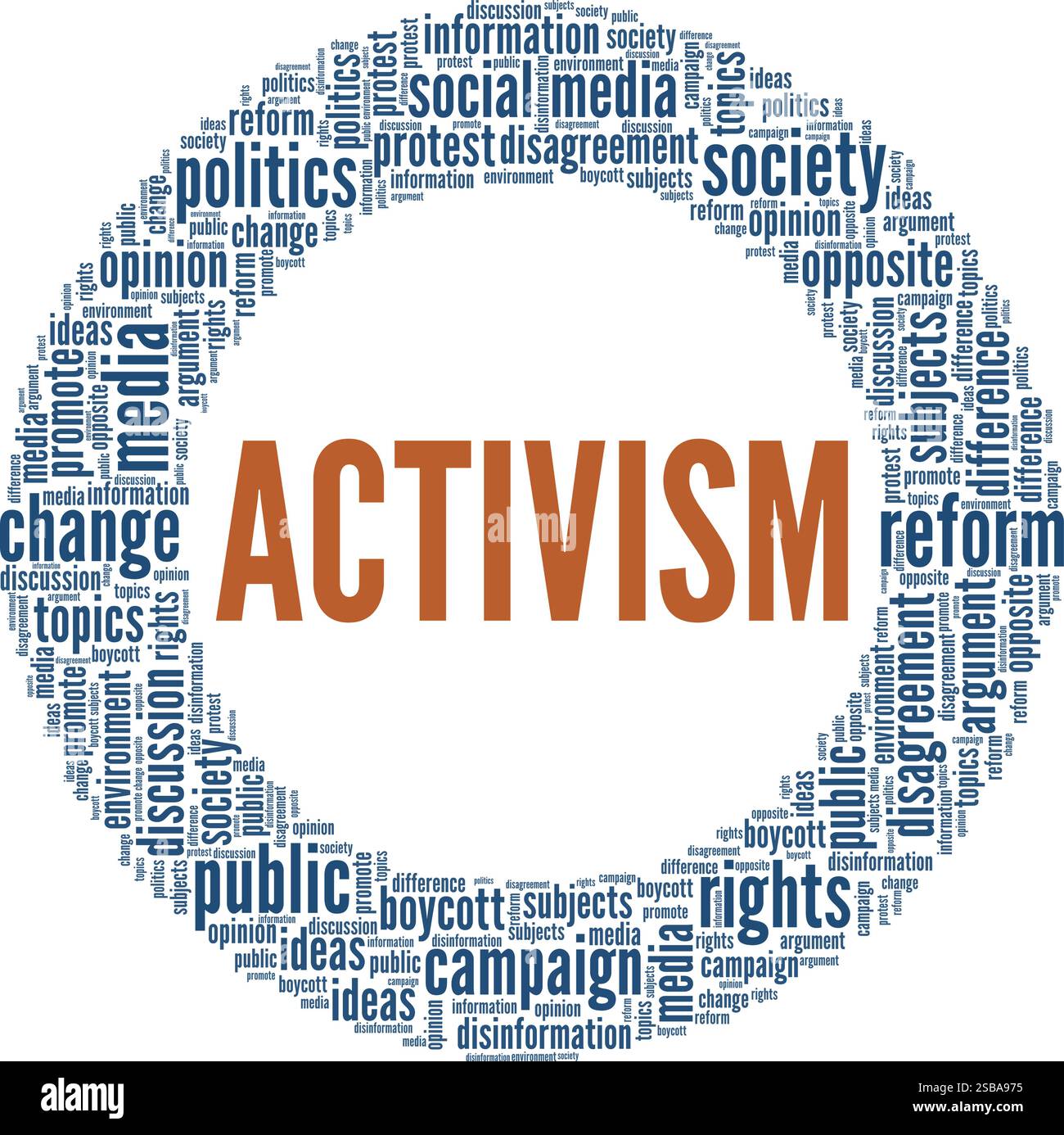 Activism conceptual vector illustration word cloud isolated on white ...