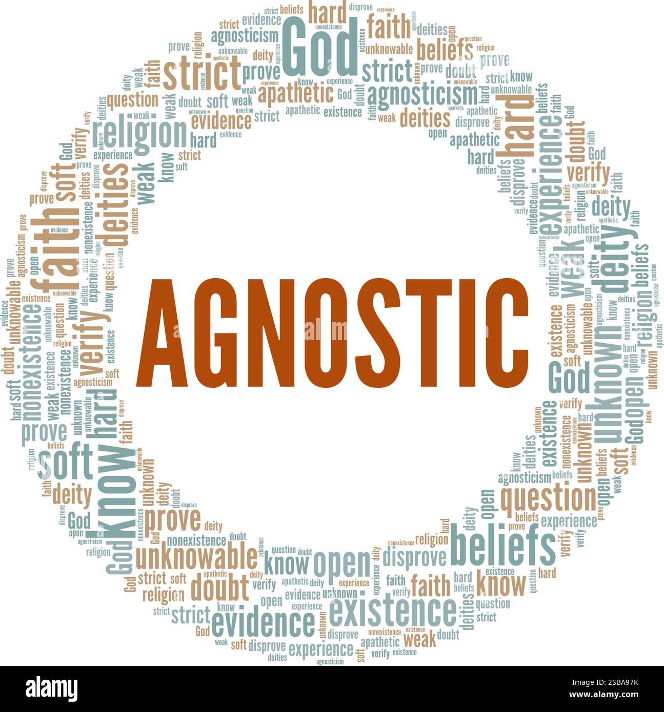 Agnostic word cloud conceptual design isolated on white background ...