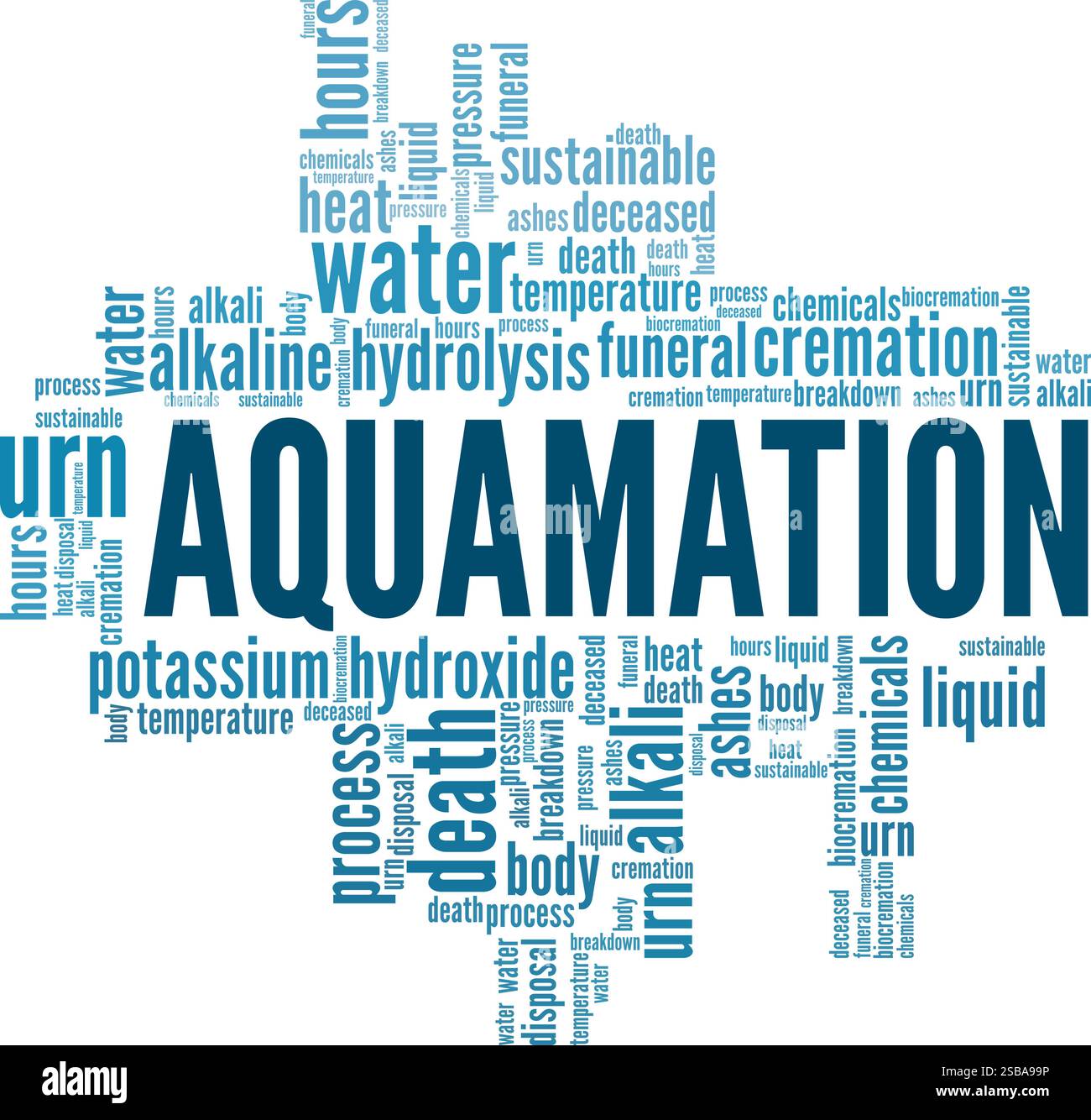 Aquamation conceptual vector illustration word cloud isolated on white ...