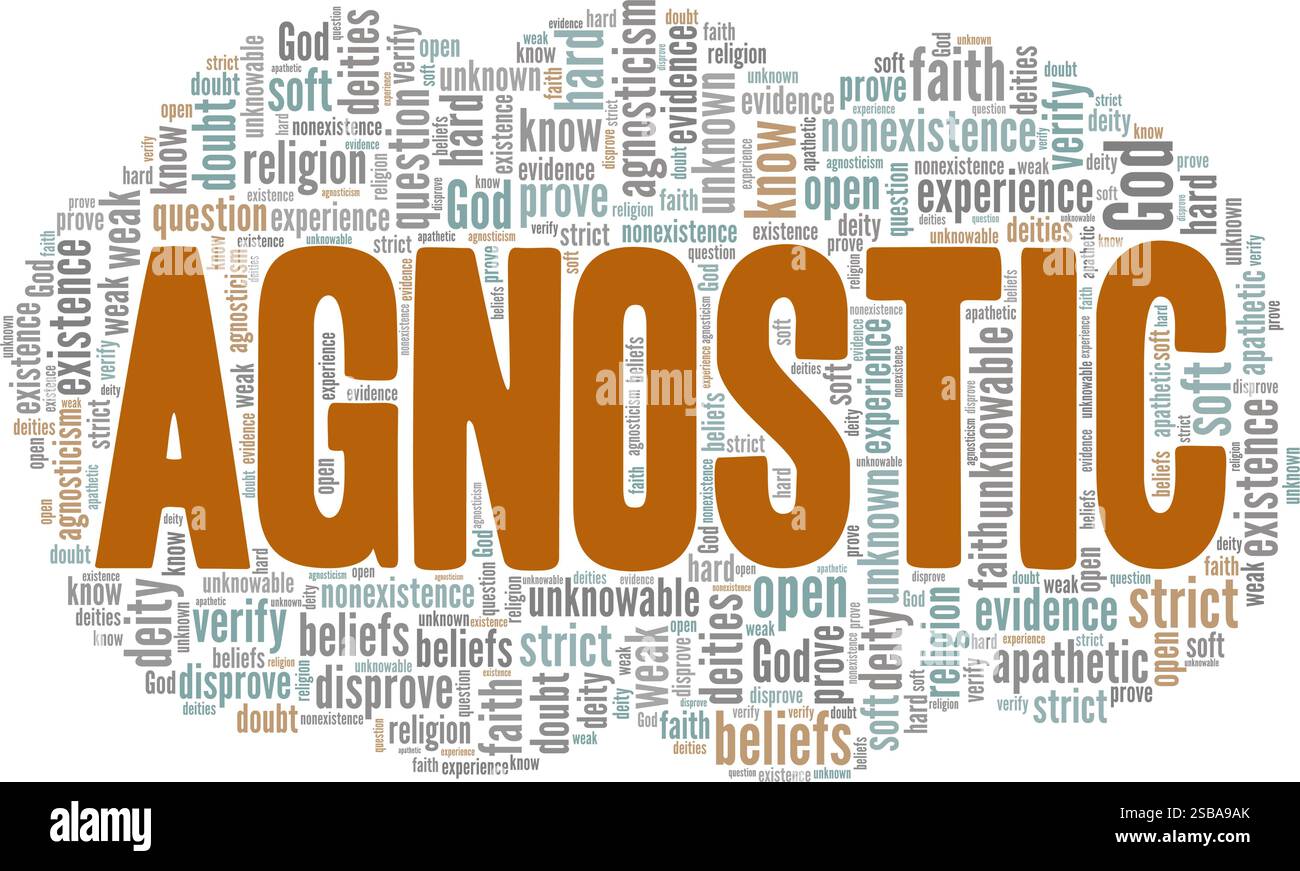 Agnostic word cloud conceptual design isolated on white background ...