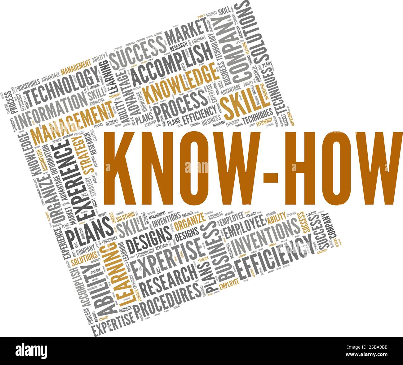 Know How word cloud conceptual design isolated on white background ...