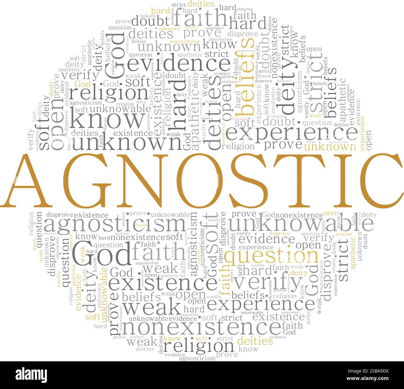 Agnostic word cloud conceptual design isolated on white background ...