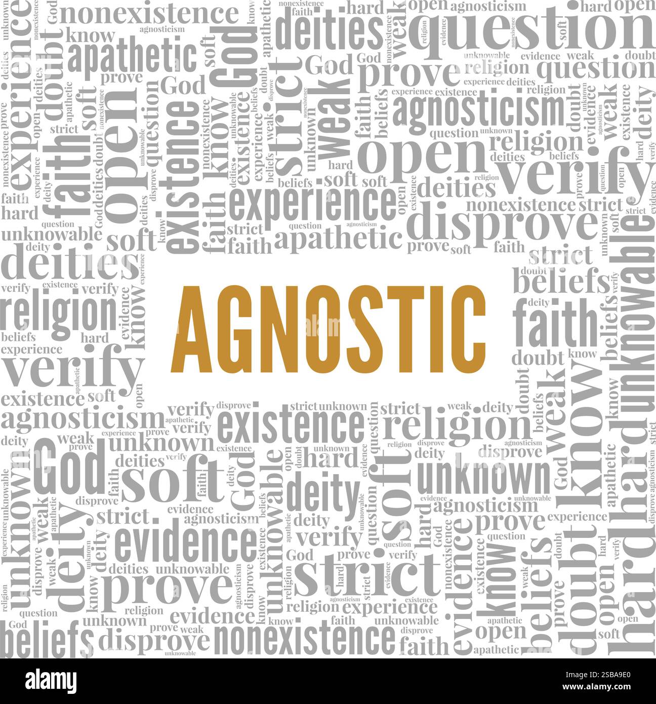 Agnostic word cloud conceptual design isolated on white background ...