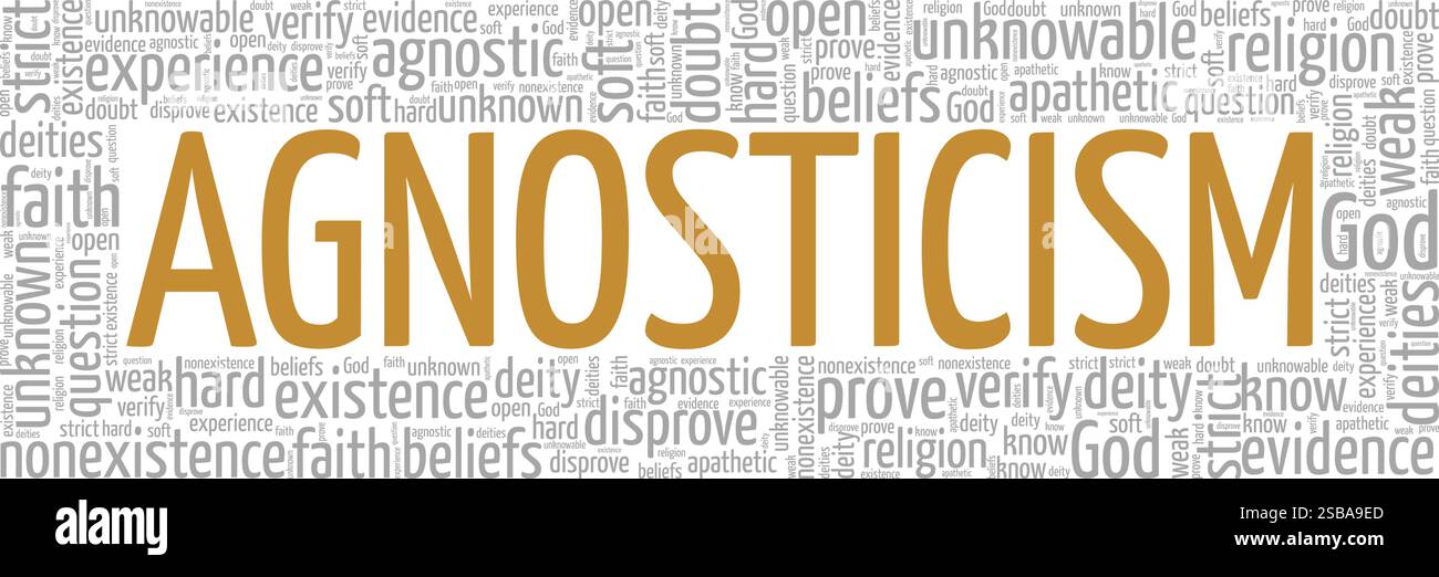 Agnosticism word cloud conceptual design isolated on white background ...