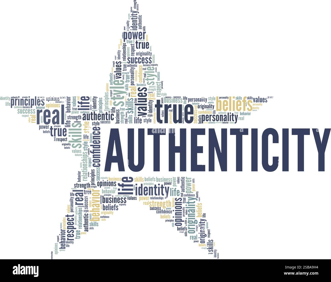 Authenticity word cloud conceptual design isolated on white background ...