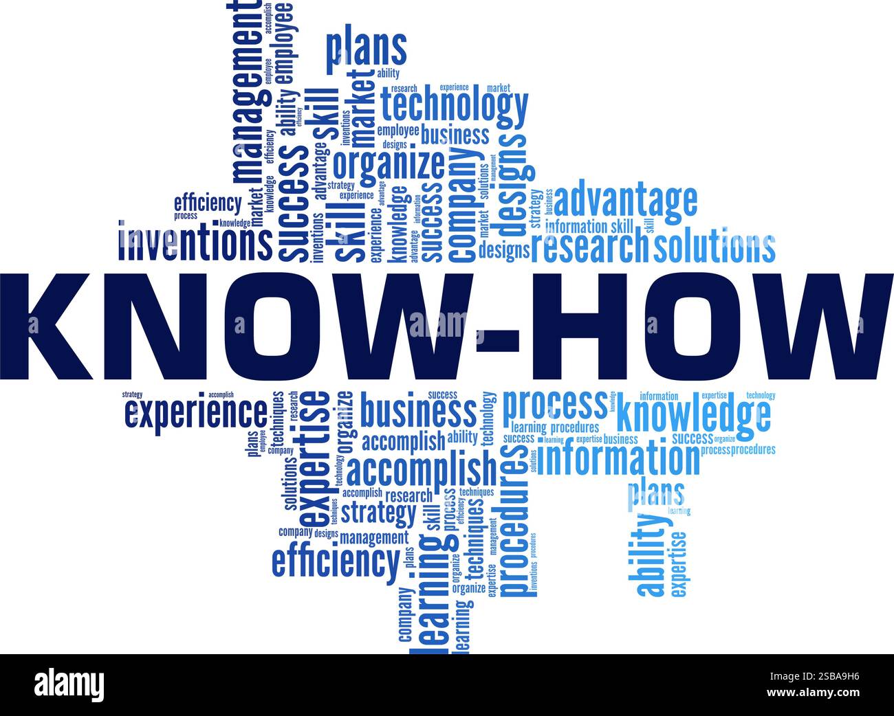 Know How word cloud conceptual design isolated on white background ...