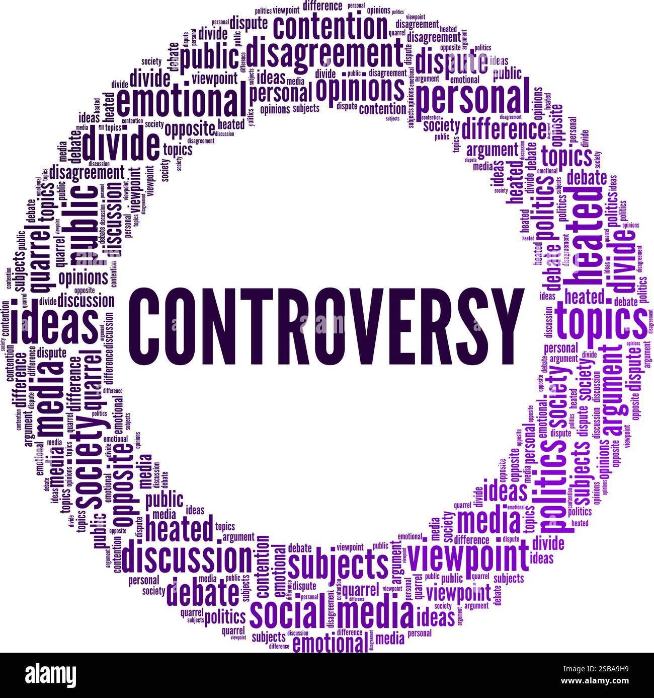 Controversy conceptual vector illustration word cloud isolated on white ...