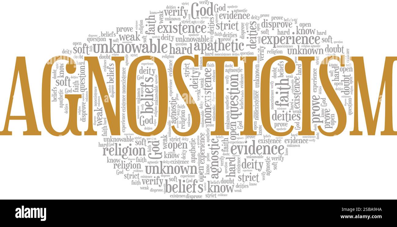 Agnosticism word cloud conceptual design isolated on white background ...