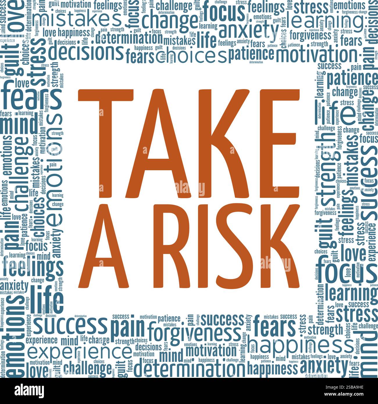 Take a Risk conceptual vector illustration word cloud isolated on white ...
