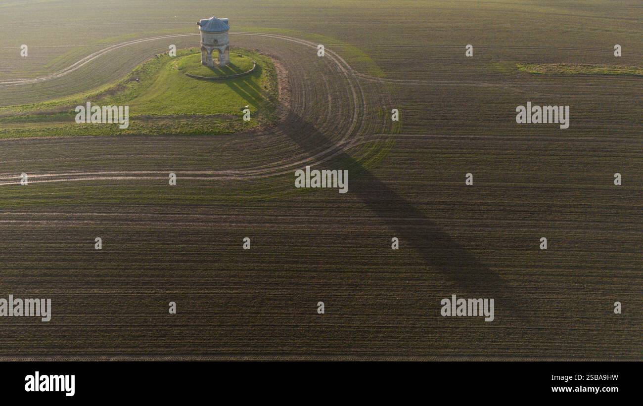 The sun rises behind Chesterton windmill in Warwickshire. Picture date ...