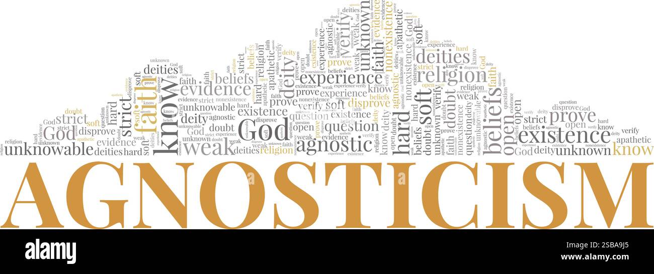 Agnosticism word cloud conceptual design isolated on white background ...