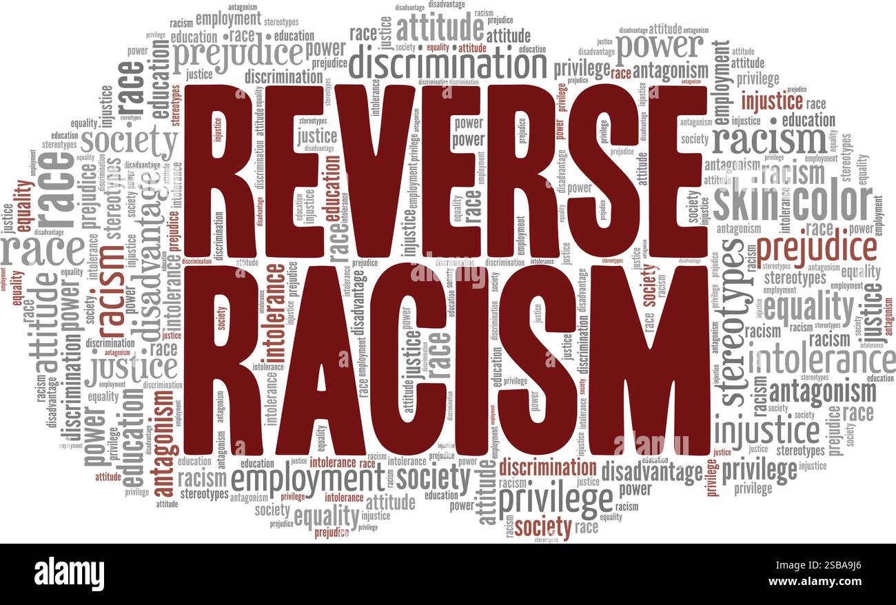 Reverse Racism word cloud conceptual design isolated on white ...