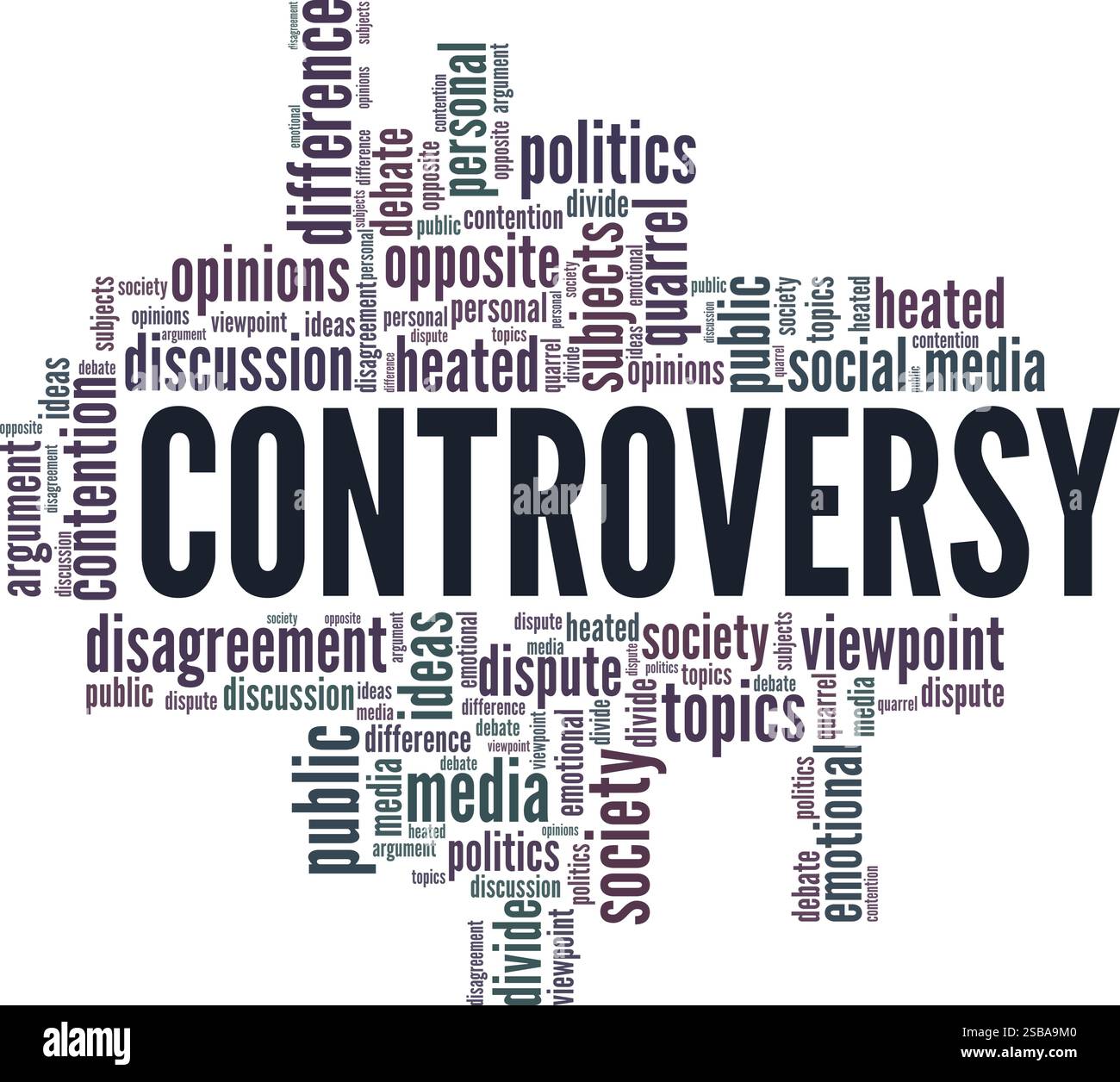 Controversy conceptual vector illustration word cloud isolated on white ...
