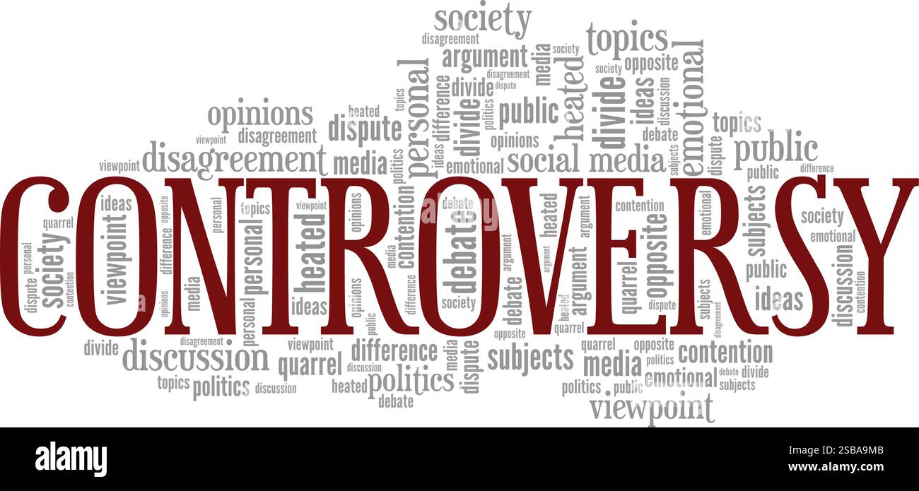 Controversy conceptual vector illustration word cloud isolated on white ...