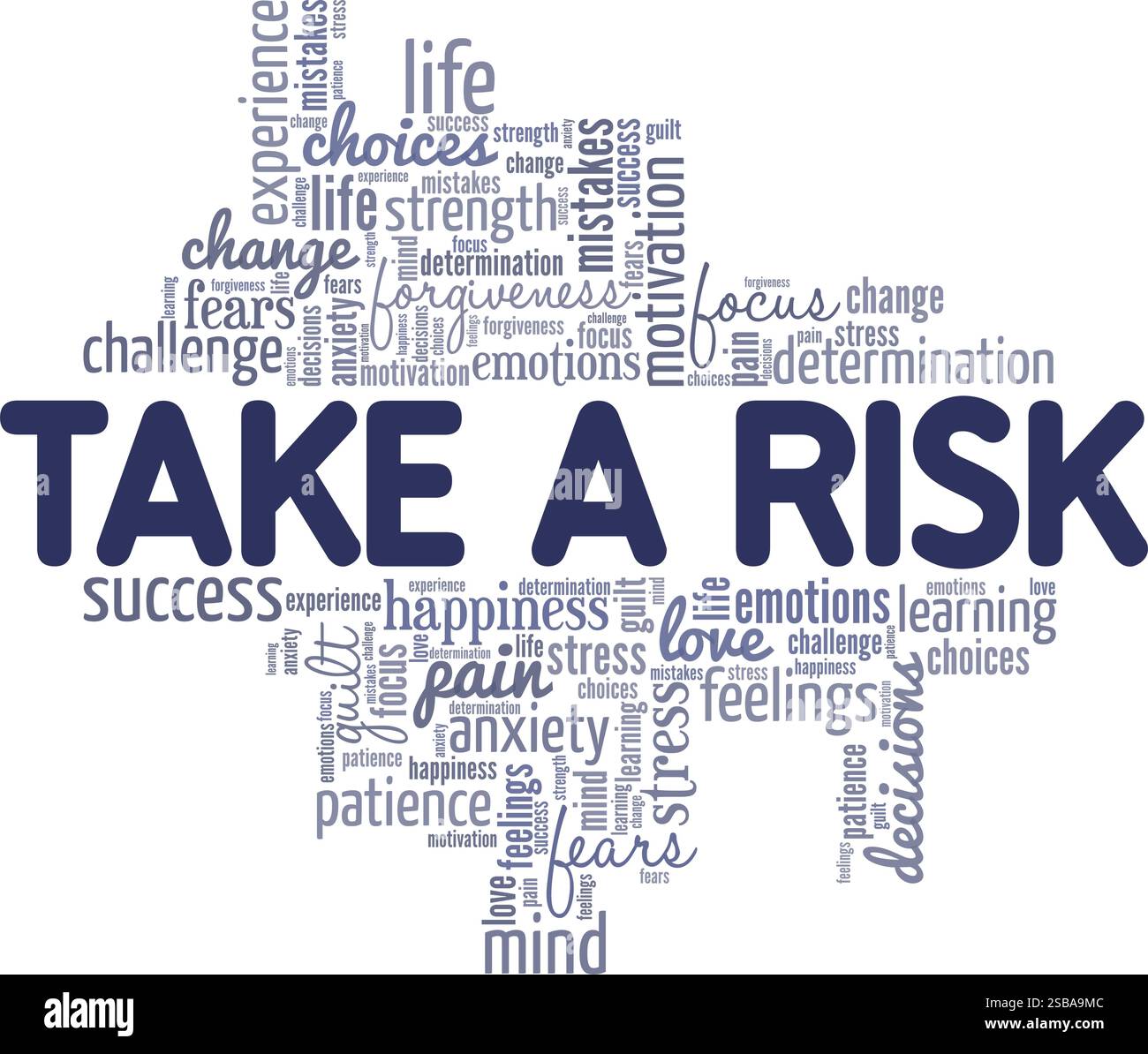 Take a Risk conceptual vector illustration word cloud isolated on white ...