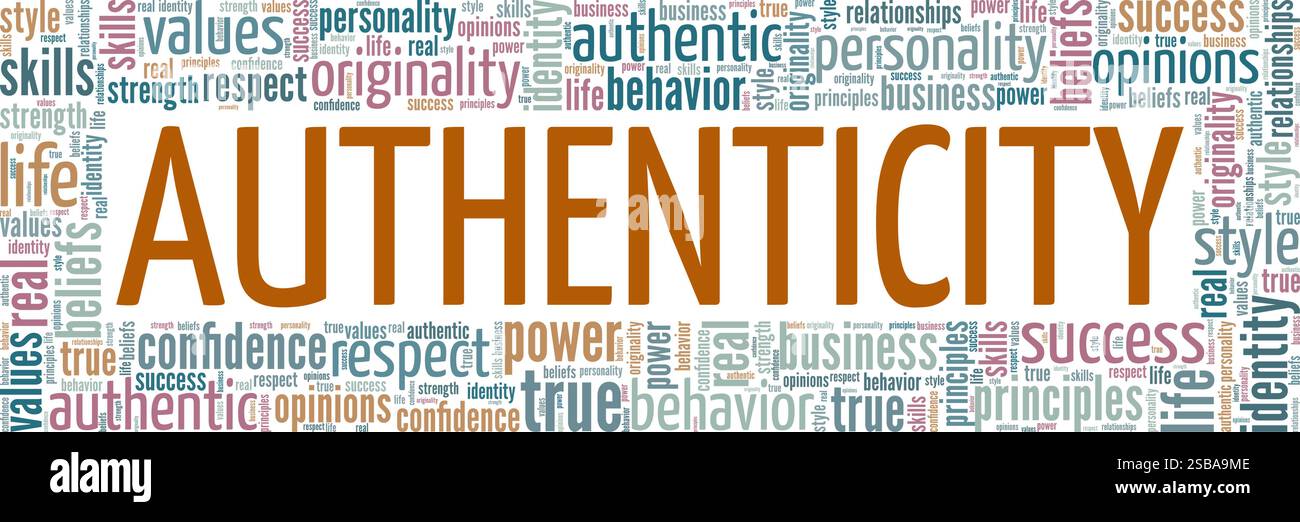 Authenticity word cloud conceptual design isolated on white background ...