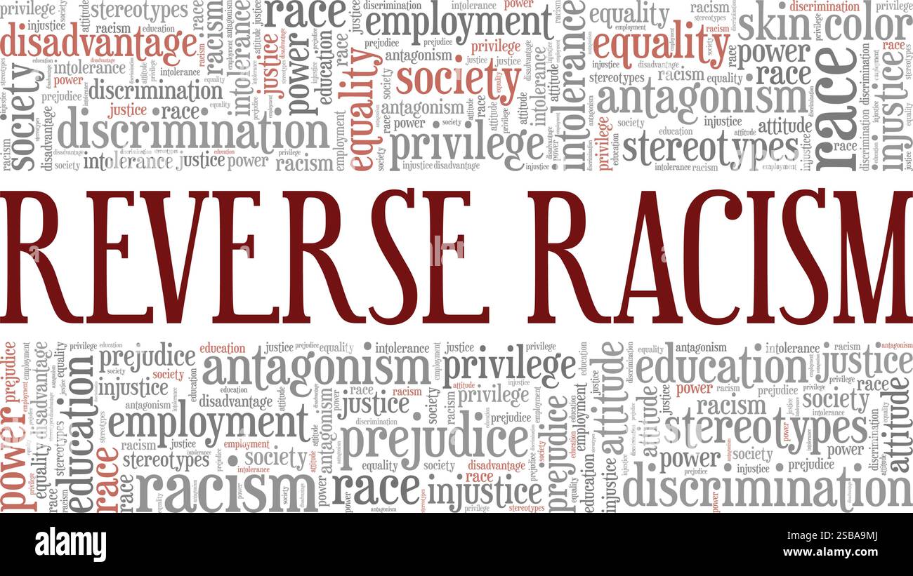 Reverse Racism word cloud conceptual design isolated on white ...