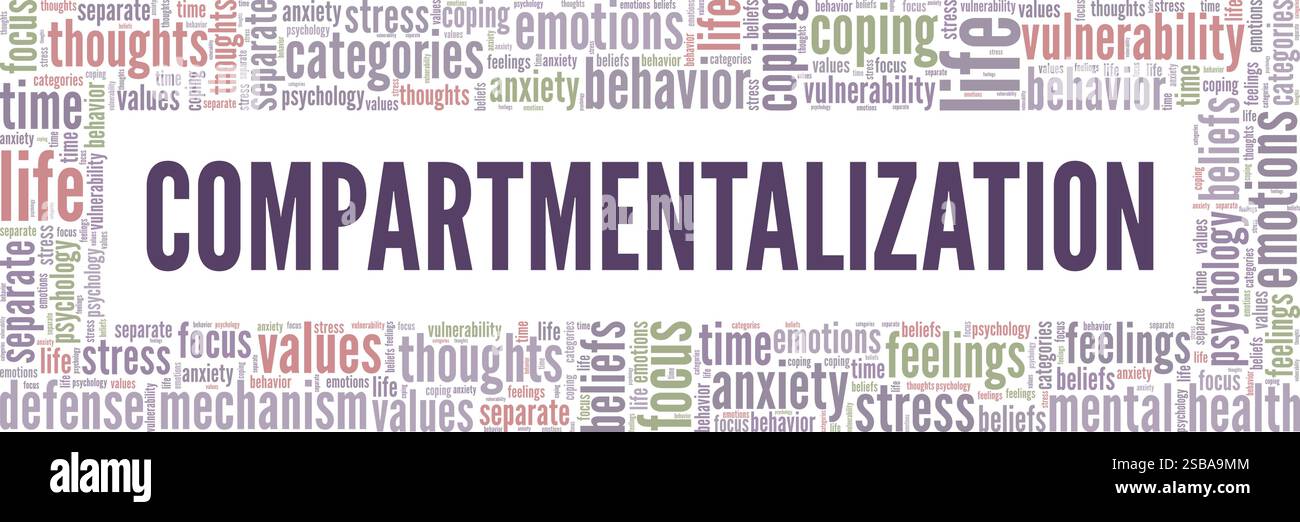 Compartmentalization conceptual vector illustration word cloud isolated ...