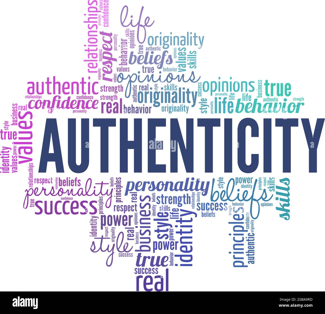 Authenticity word cloud conceptual design isolated on white background ...