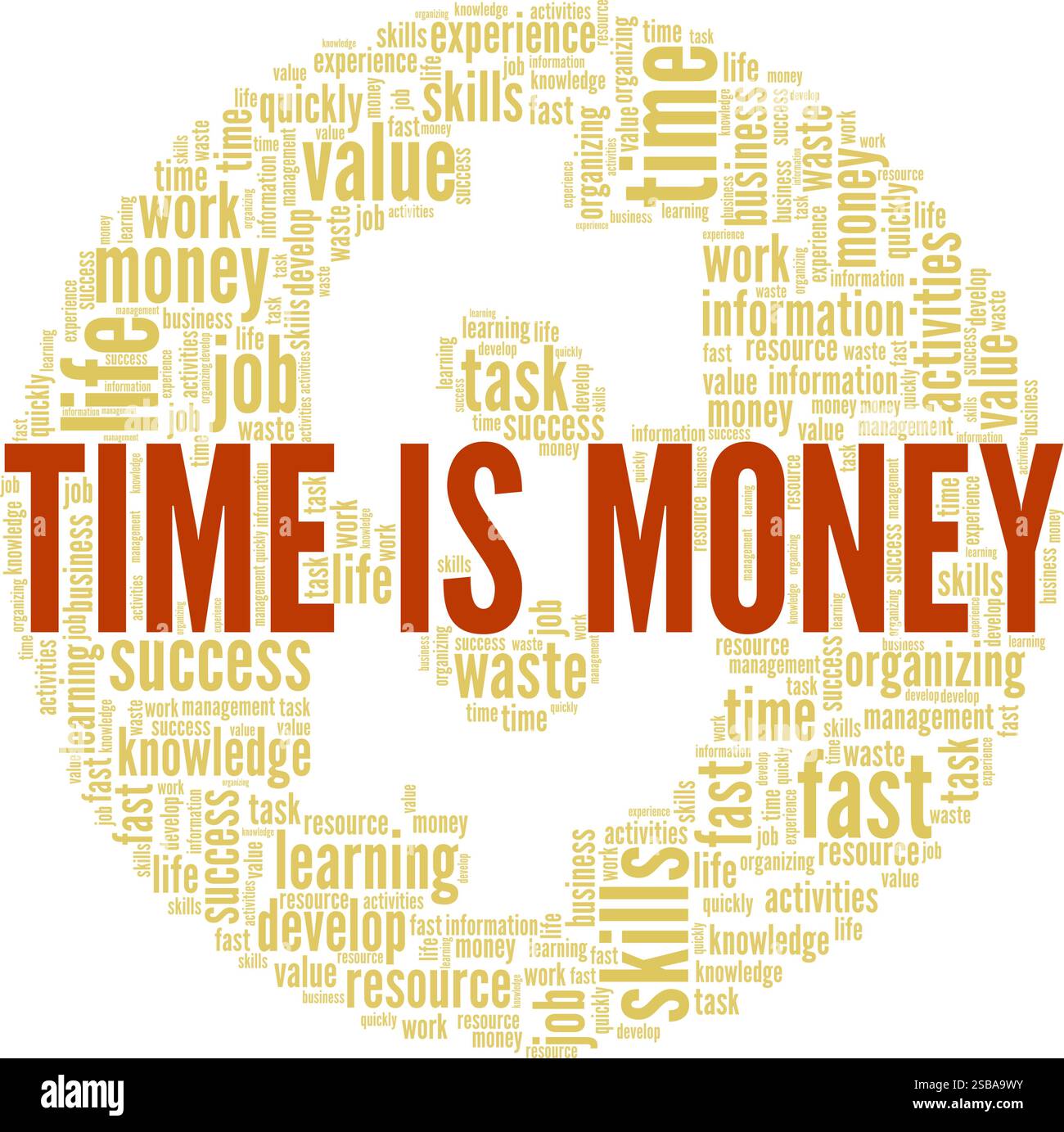 Time is Money word cloud conceptual design isolated on white background ...