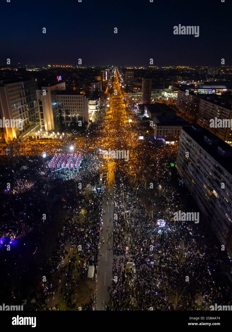 Novi Sad, Serbia. 24 hour Students protest against the governement ...