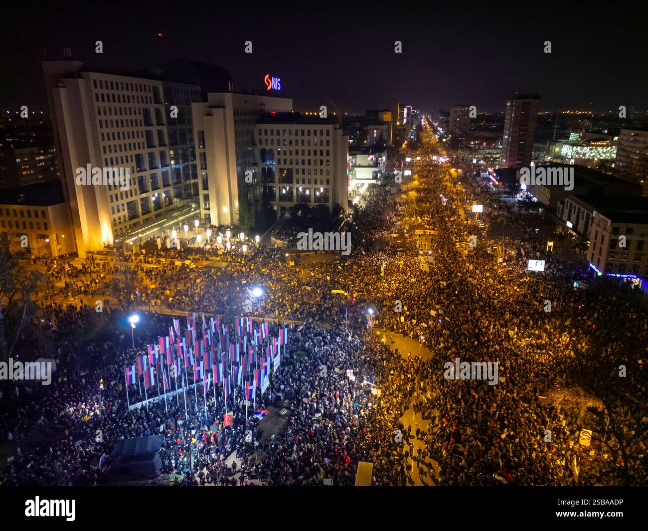 Novi Sad, Serbia. 24 hour Students protest against the governement ...