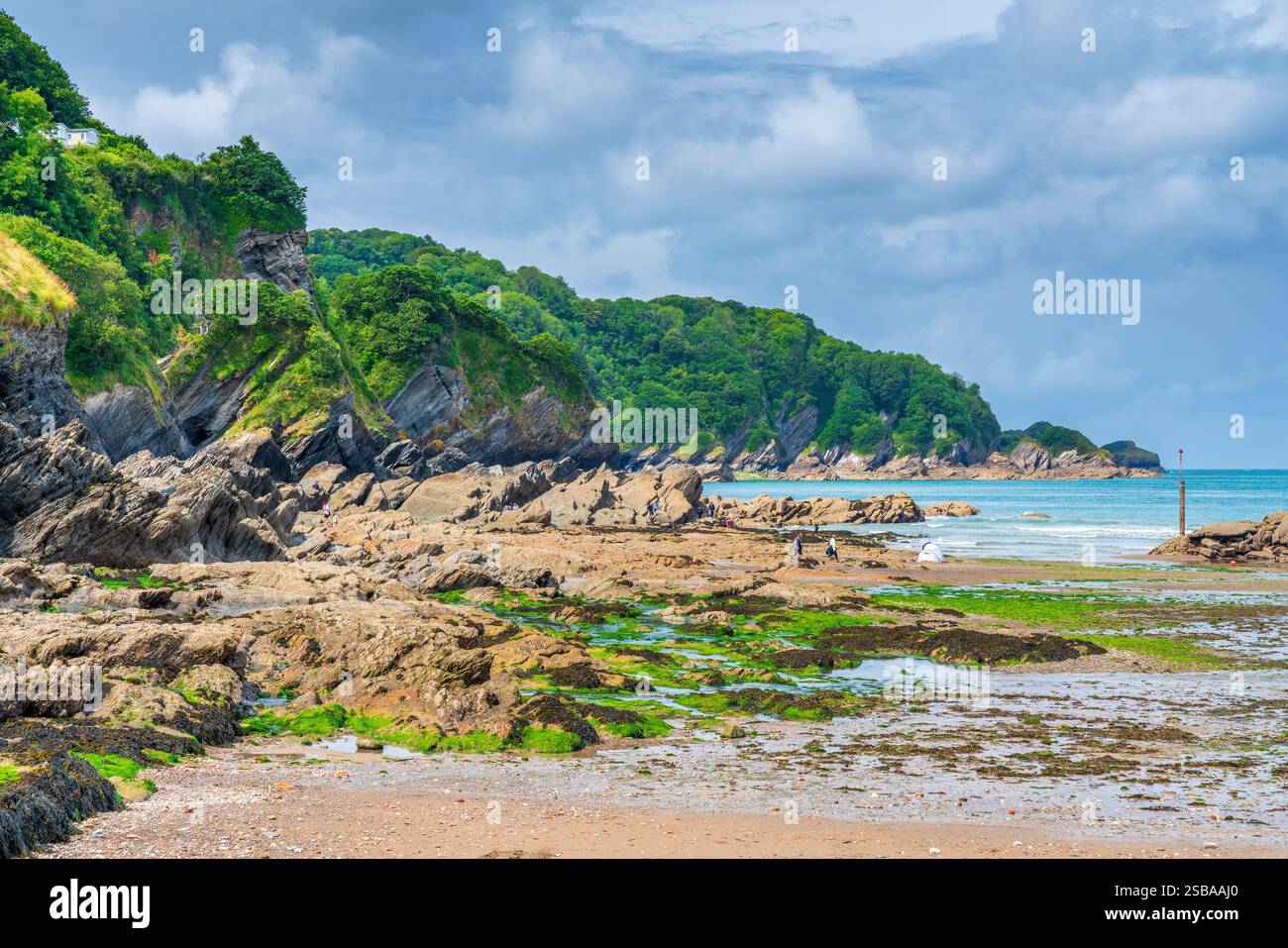 Sandy Bay, Combe Martin, Devon, England, United Kingdom, Europe Stock ...