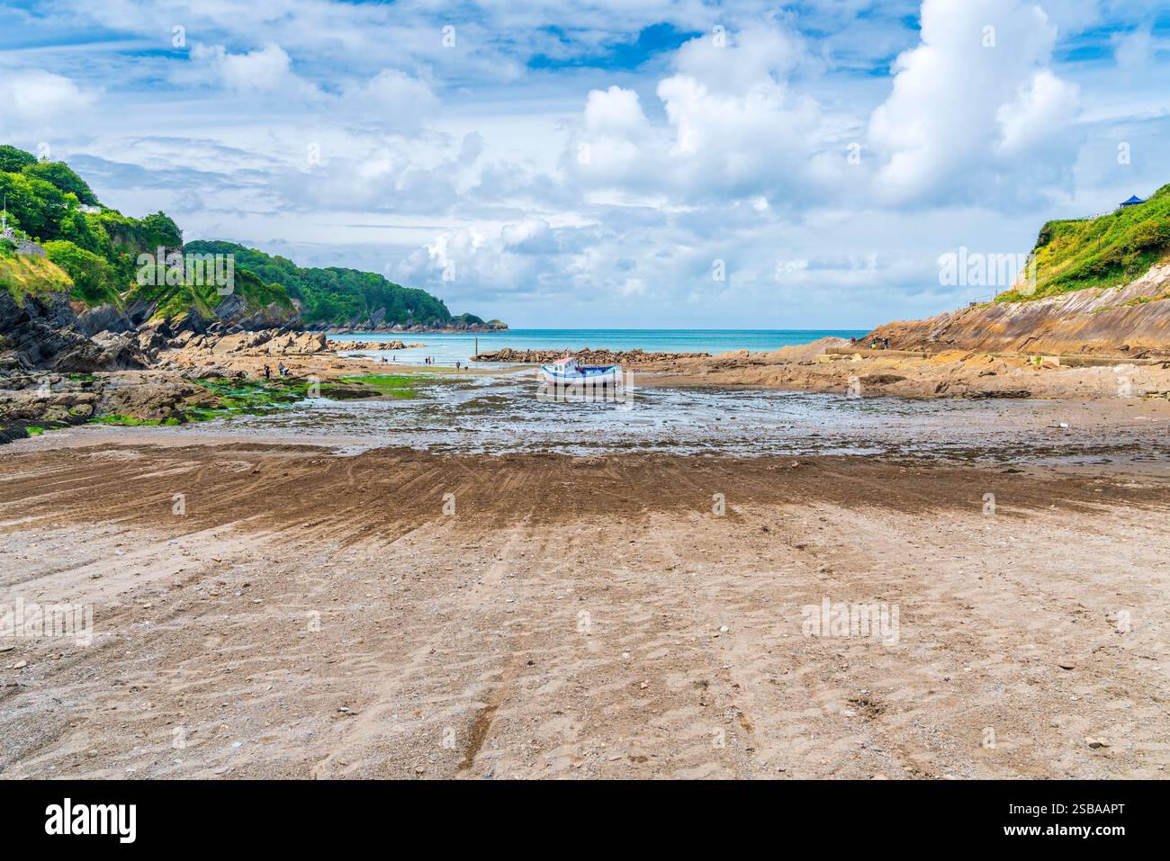 Sandy Bay, Combe Martin, Devon, England, United Kingdom, Europe Stock ...