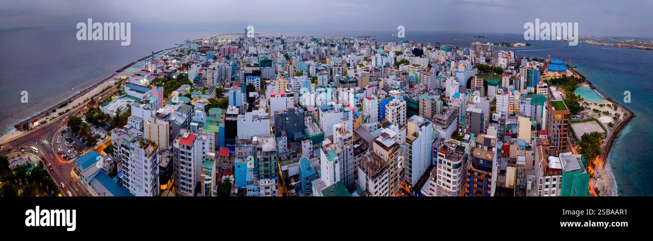 Amazing city scape landscape about Malé city. Capitol of Maldives Stock ...