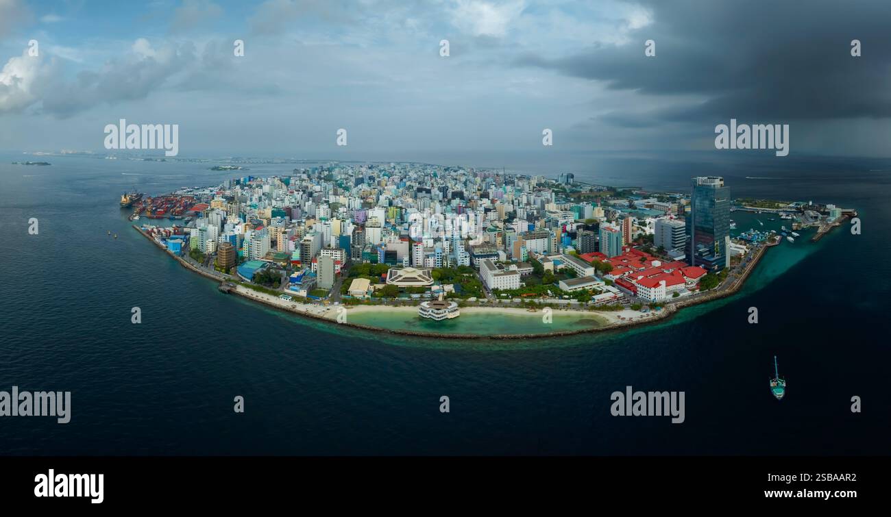 Amazing city scape landscape about Malé city. Capitol of Maldives Stock ...
