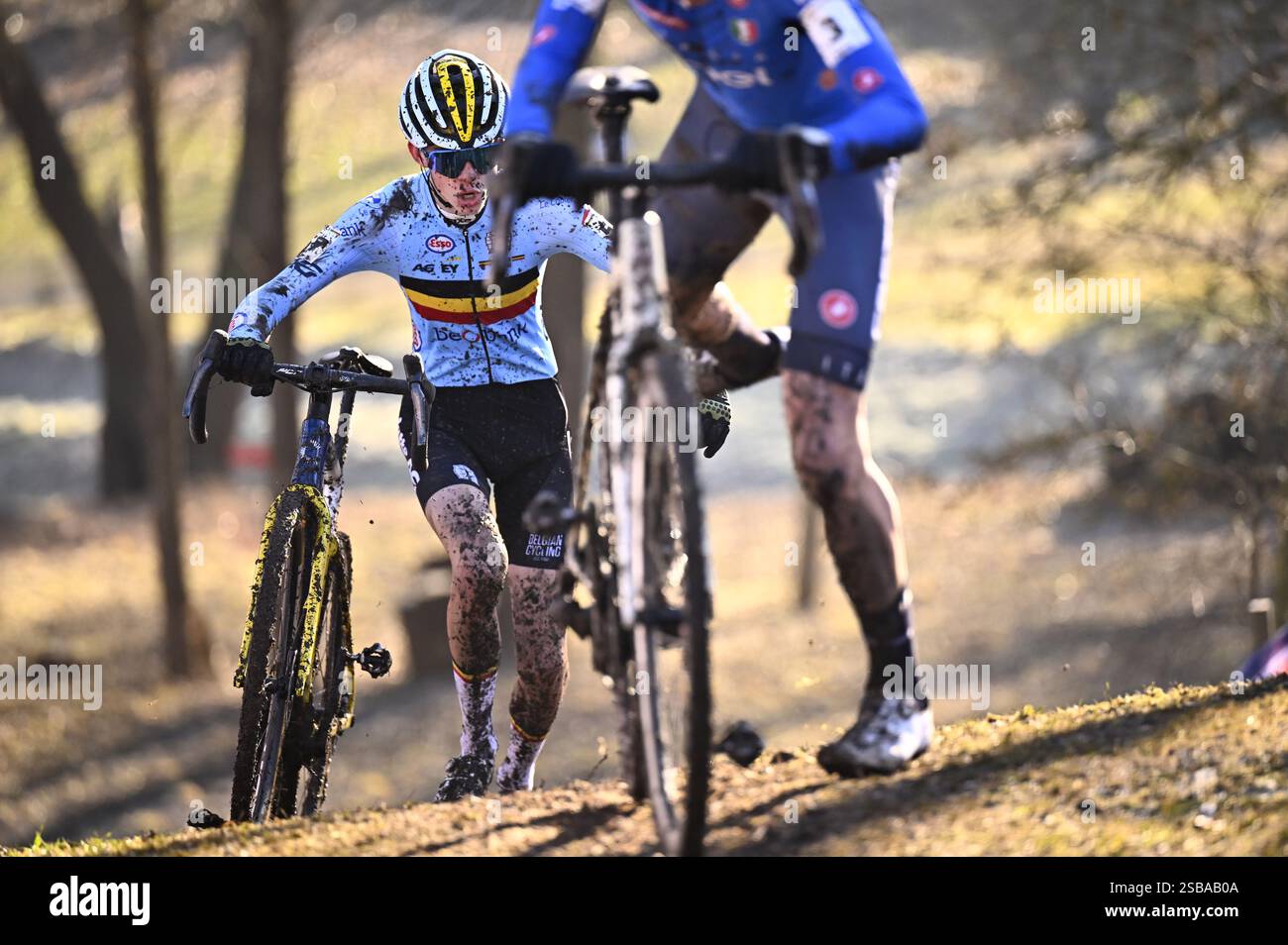 Lievin, France. 02nd Feb, 2025. Belgian Giel Lejeune pictured in action ...