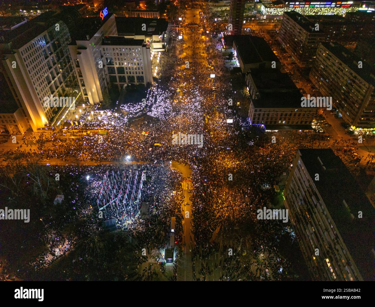 Novi Sad, Serbia. 24 hour Students protest against the governement ...