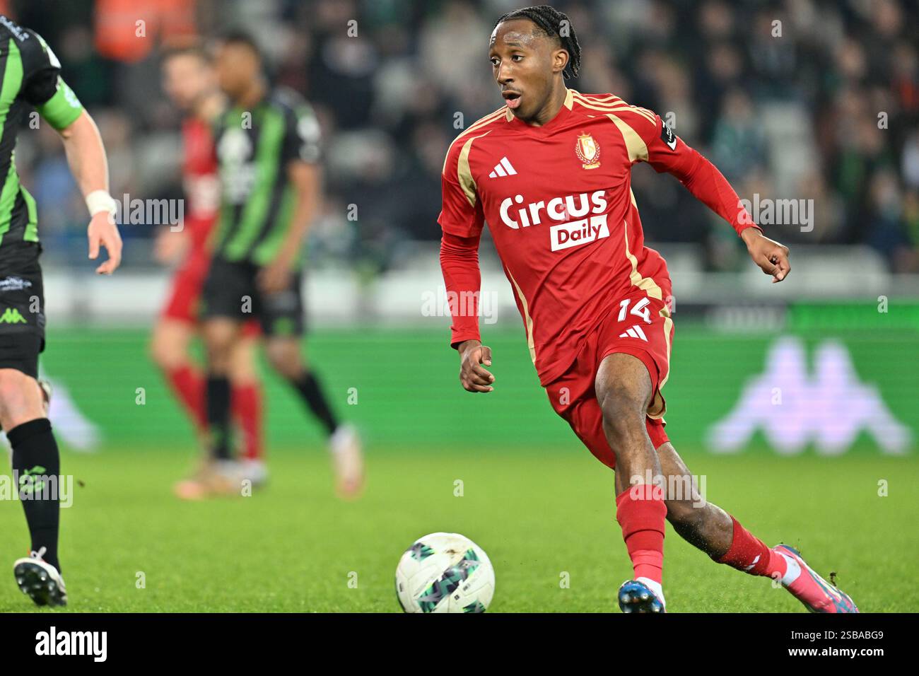 Brugge, Belgium. 01st Feb, 2025. Leandre Kuavita (14) of Standard ...