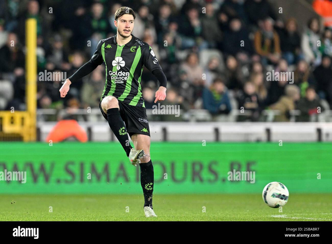 Edgaras Utkus (3) of Cercle pictured during the Jupiler Pro League ...