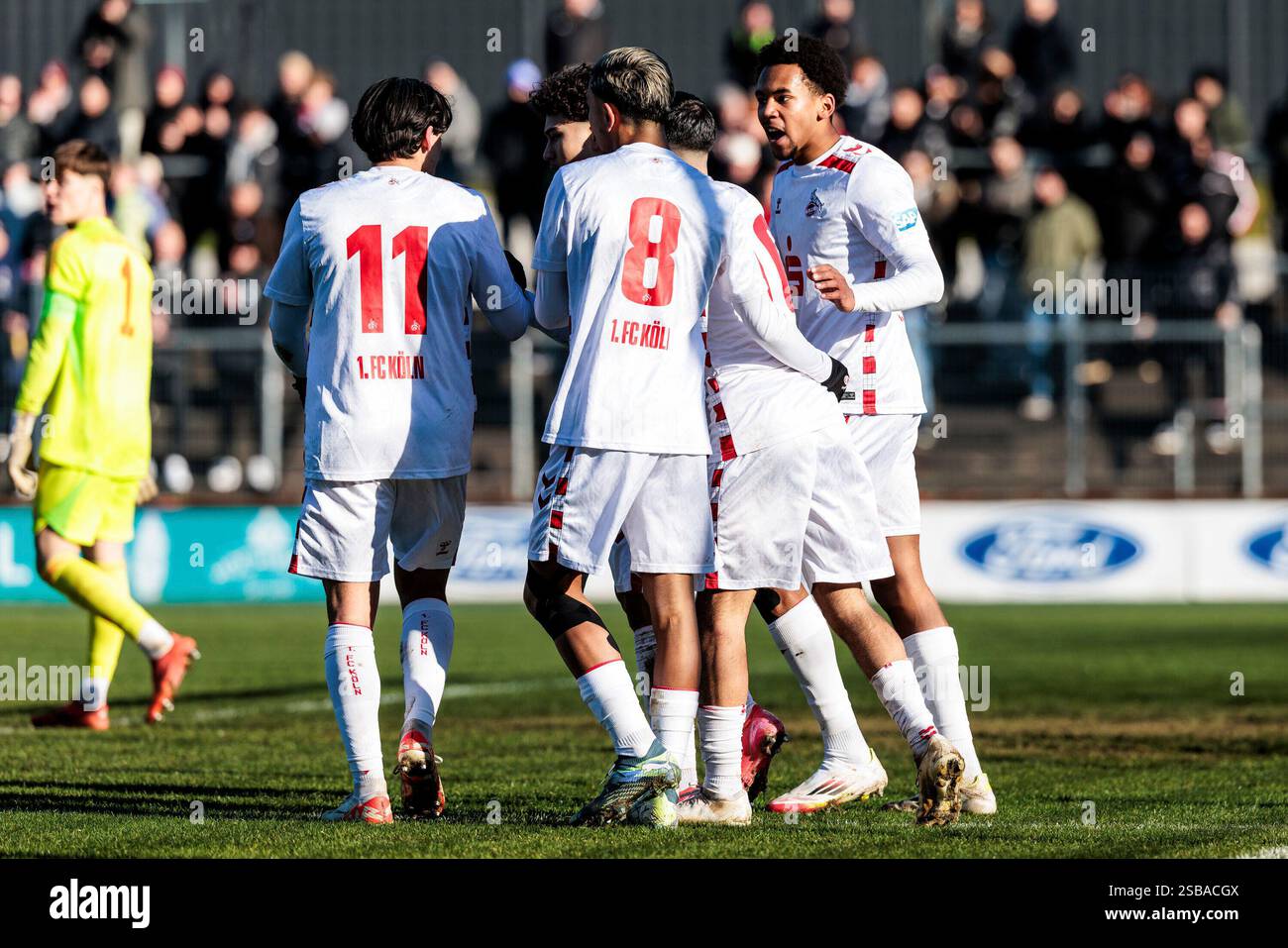 Jubel zum 1:1 durch Justin Kai von der Hitz (1. FC K?ln U19, 7) A-Junioren Bundesliga U19 DFB ...