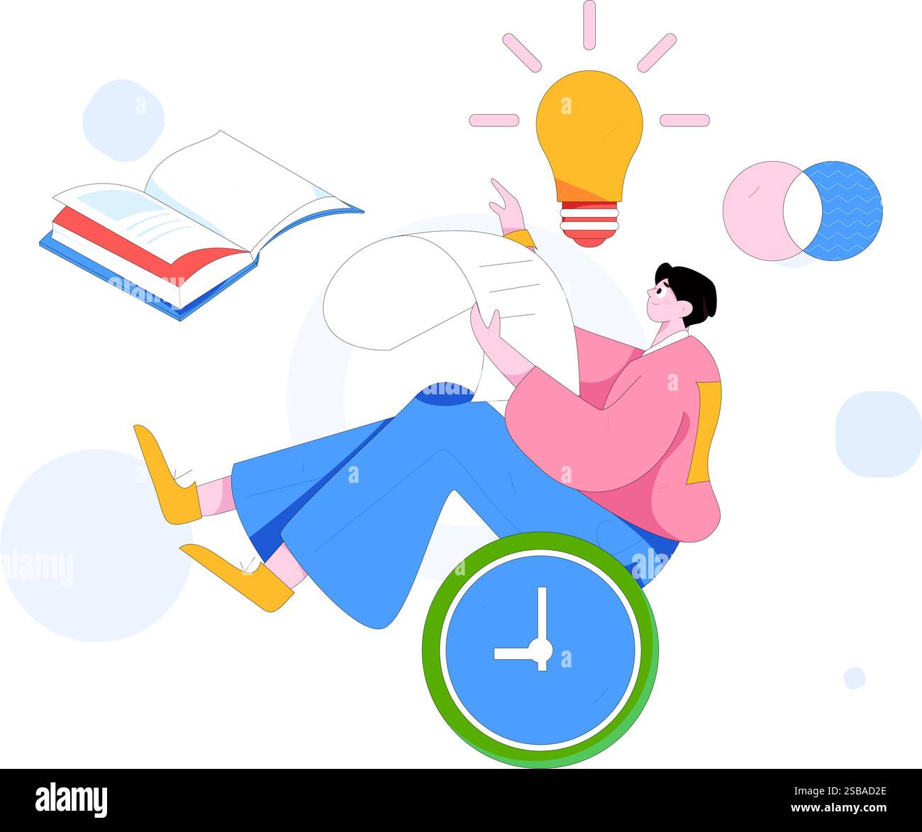 Education and learning people flat vector concept hand drawn ...