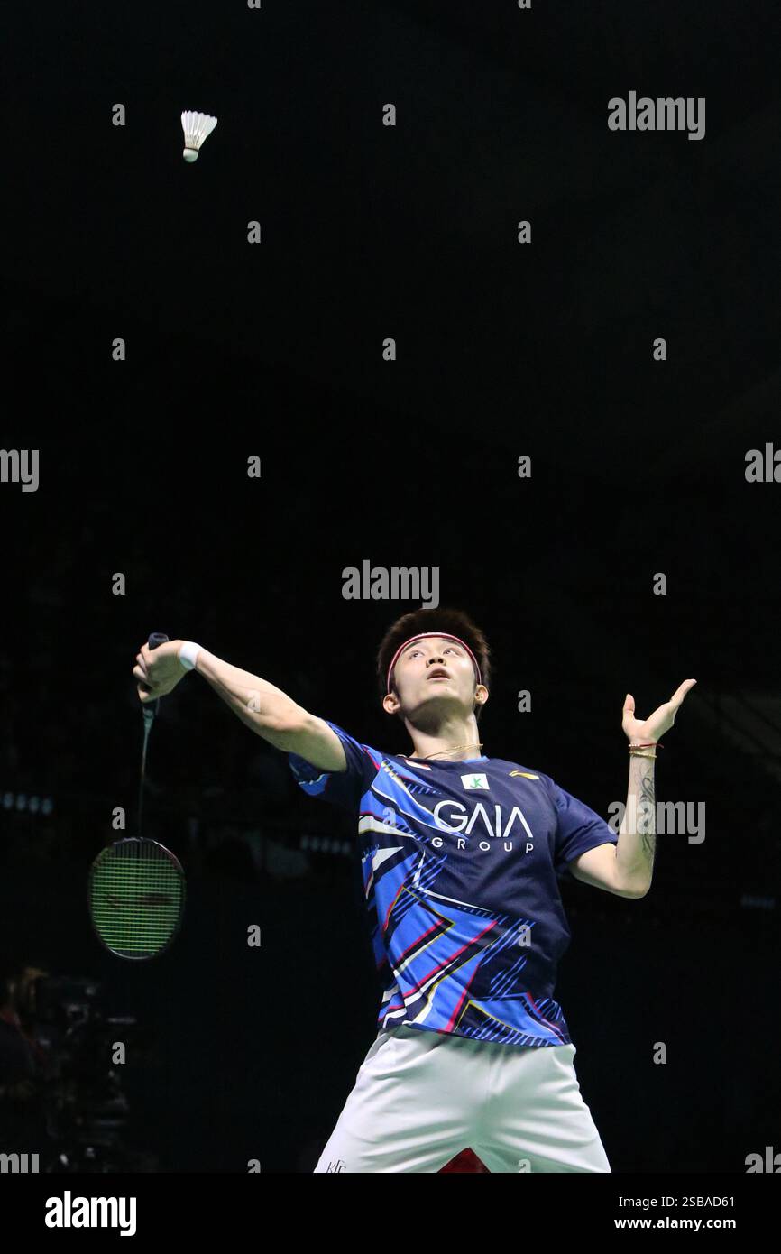 Bangkok, Thailand. 2nd Feb, 2025. Jia Heng Jason Teh returns a shot ...