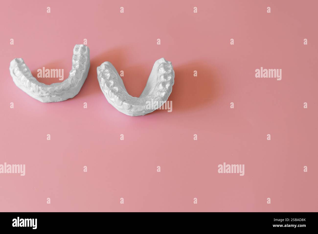 Plaster casts for aligners, gypsum model plaster for teeth. Dental mold ...