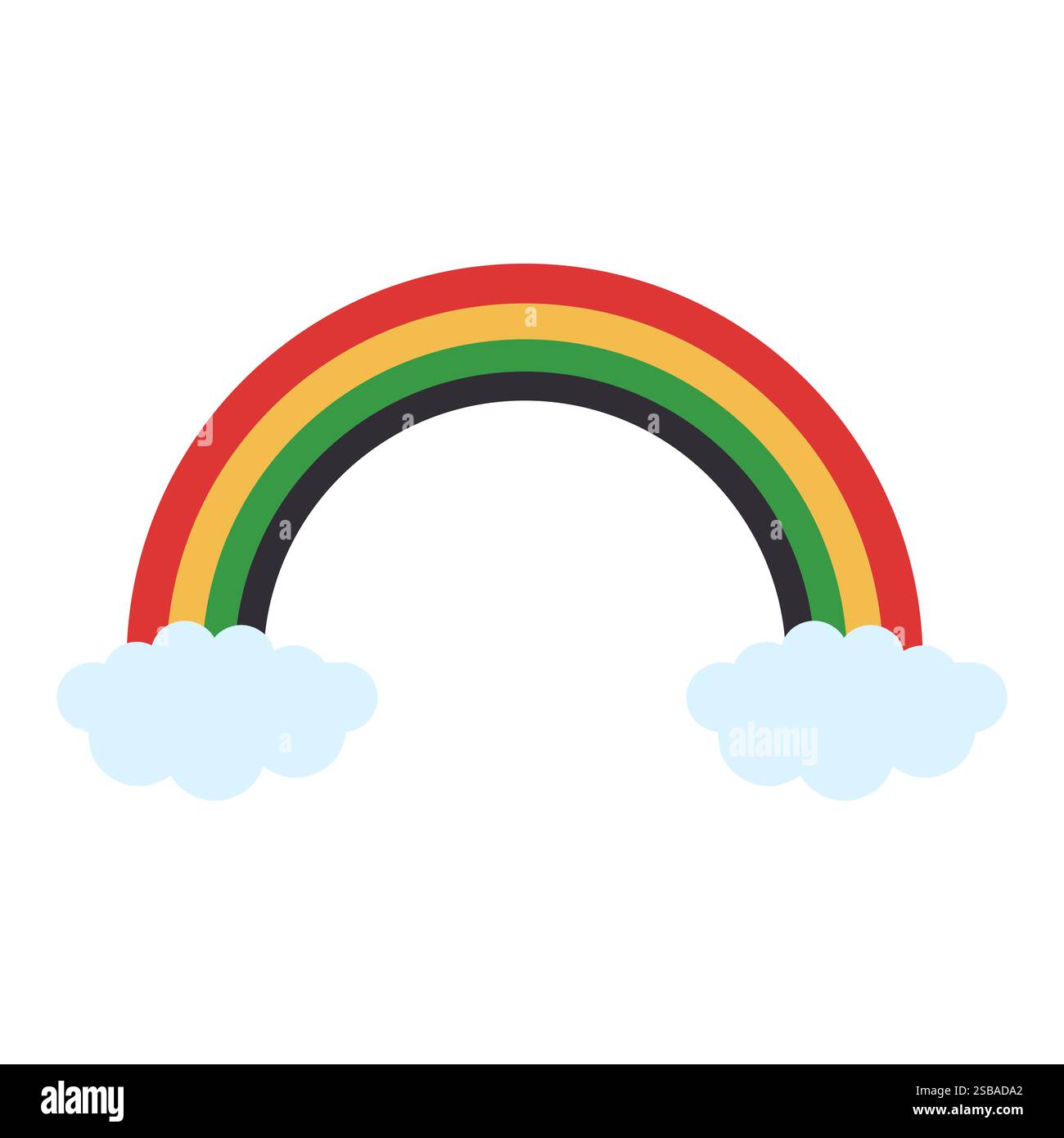 Bright cartoon rainbow sticker hi-res stock photography and images - Alamy