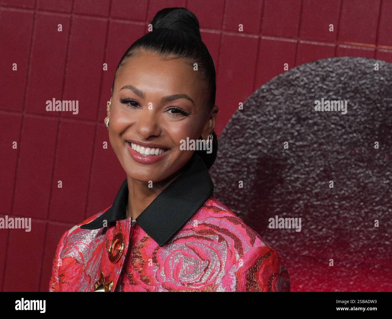 Malika Andrews arrives at the Fourth Annual Fifteen Percent Pledge Gala ...