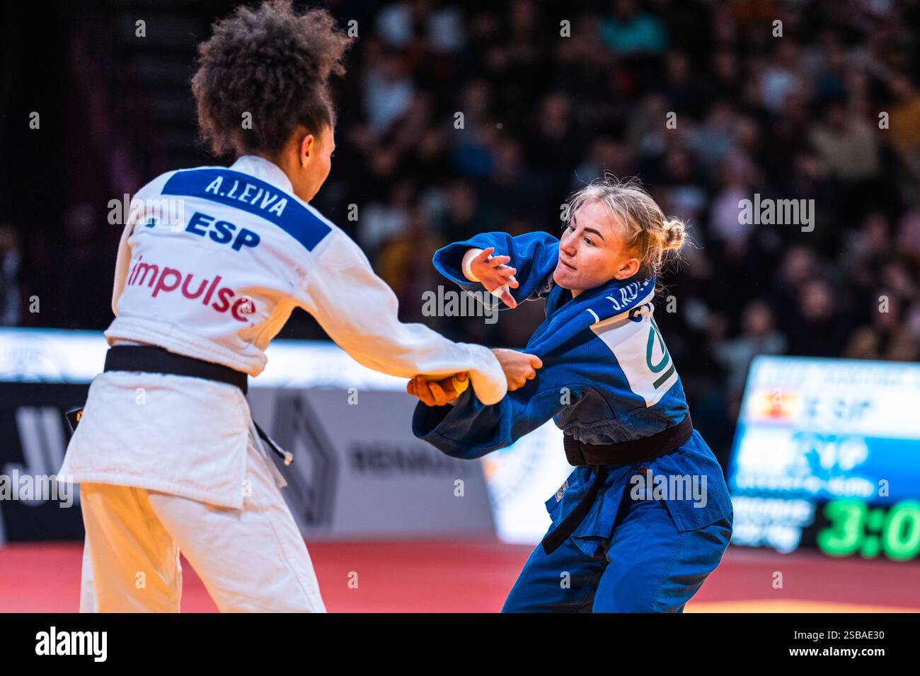 Paris, France. 1st Feb 2025. Paris, France. 1st Feb 2025. Ayumi LEIVA SANCHEZ (ESP) and Sofia ...