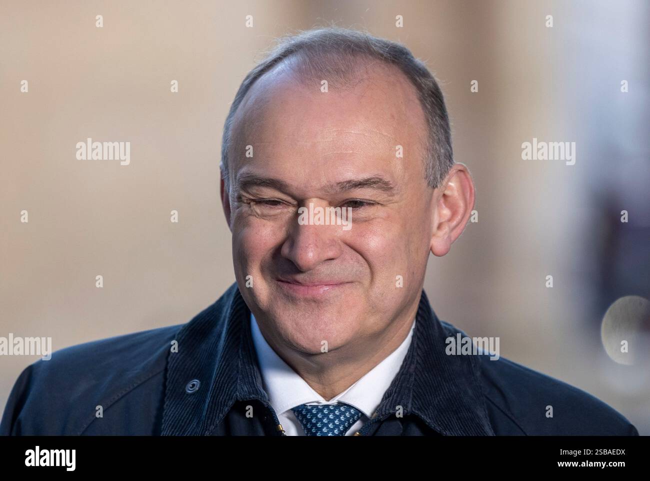 London, UK. 2nd Feb, 2025. Sir Ed Davey, Leader of the Liberal Democrats, at the BBC for Sunday ...