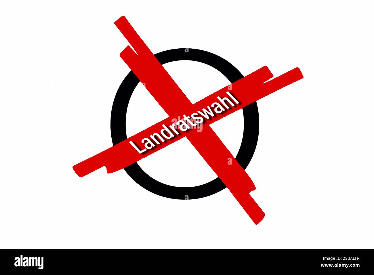 Wahlkreuz mit Schriftzug Landratswahl Wahlkreuz mit Schriftzug ...