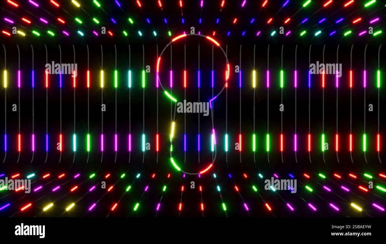 Led lights trail curve 3d render Stock Photo - Alamy