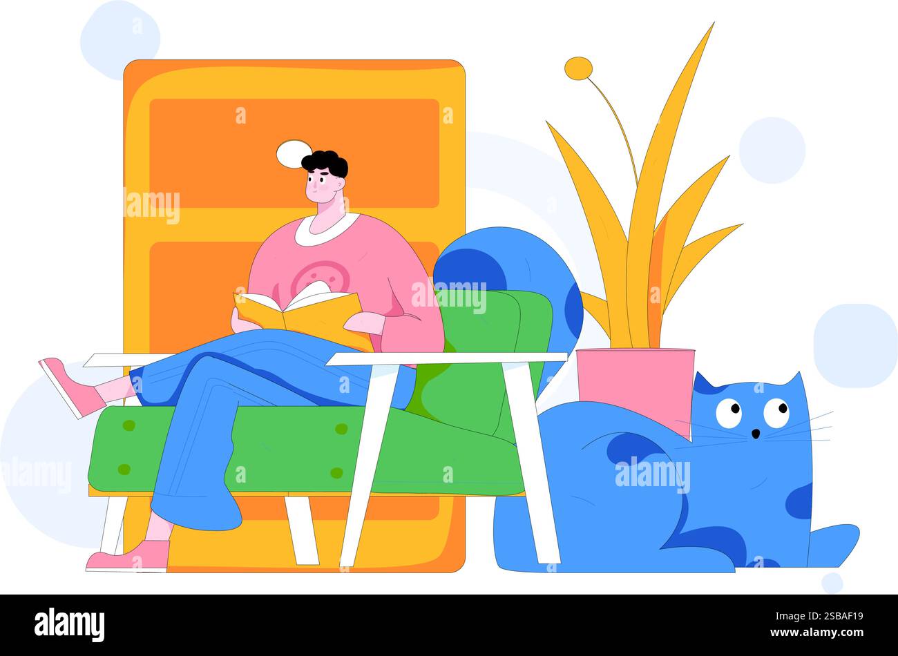Home indoor character scene flat vector concept operation hand drawn ...